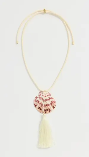 LOGAN TAY Scallop Shell Tassel Necklace