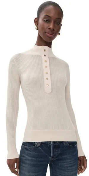 Rag & Bone Lucy Henley Tee - Ivory