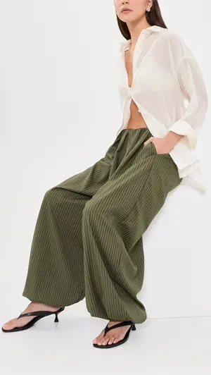 MUSE ASSEMBLY Eva Pinstripe Trousers