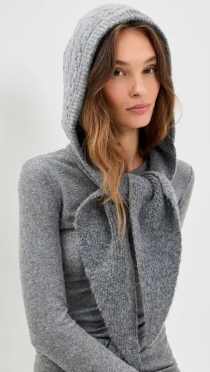 Hat Attack Cable Hooded Scarf