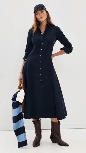 Polo Ralph Lauren Corduroy Collared Shirt Dress