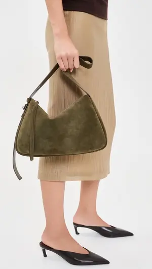 Tory Burch Romy Suede Shoulder Bag - Leccio