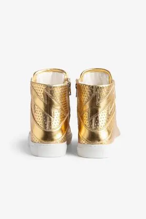 Zadig&Voltaire Zv1747 High Flash Vintage Metal Sneakers