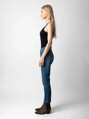 Zadig&Voltaire Faded Denim Straight-cut Jeans