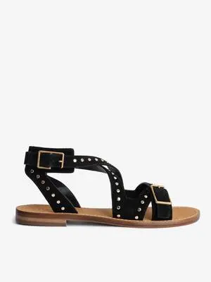 Zadig&Voltaire Cecilia Studs Caprese Sandals - Black