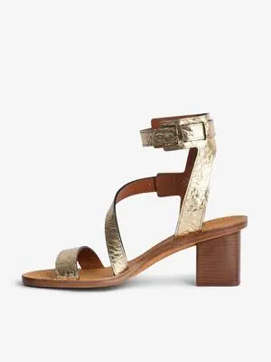 Zadig&Voltaire Cecilia Crinkled Caprese Sandals