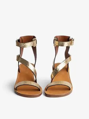Zadig&Voltaire Cecilia Crinkled Caprese Sandals