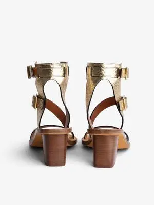 Zadig&Voltaire Cecilia Crinkled Caprese Sandals