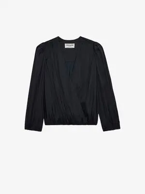Zadig&Voltaire Tyfon Satin Top - Black