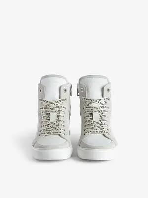 Zadig&Voltaire Zv1747 High Flash High-top Crinkled Sneakers