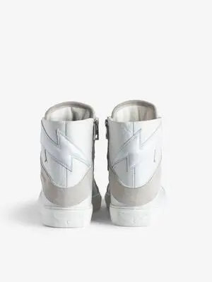 Zadig&Voltaire Zv1747 High Flash High-top Crinkled Sneakers