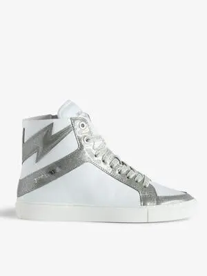 Zadig&Voltaire Zv1747 High Flash High-top Sneakers - Silver