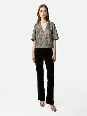 Zadig&Voltaire Tytane Sequin Blouse