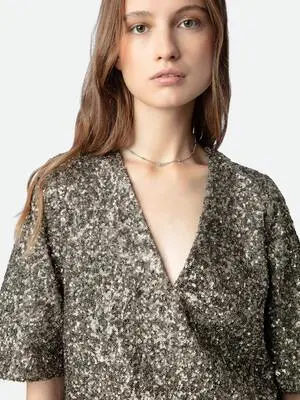 Zadig&Voltaire Tytane Sequin Blouse