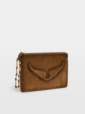 Zadig&Voltaire Leather Clutch - Cognac