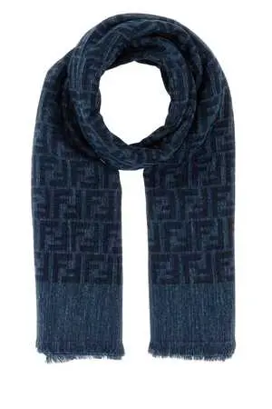 Fendi Embroidered Cotton Blend Scarf - Multicolor