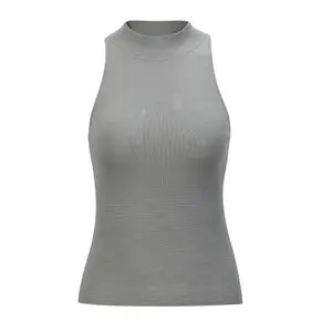 NUAJE NUAJE May Halterneck Wool And Silk Knit Tank - Grey