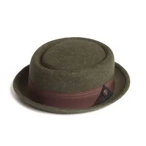 DASMARCA HATS Dasmarca Hats Quintin Moss Felt Oval Crown Porkpie Hat