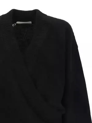 ARMARIUM Wrap-style Rib-trimmed Sweater