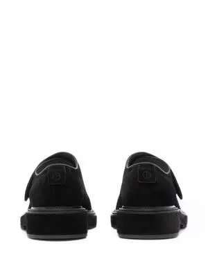 Giorgio Armani Touch-strap Suede Slippers