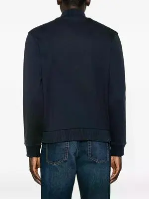 FAY Quilted-panel Zip-up Sweater