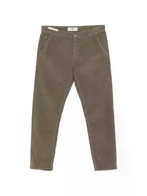 PT TORINO Corduroy Tapered Trousers - Brown
