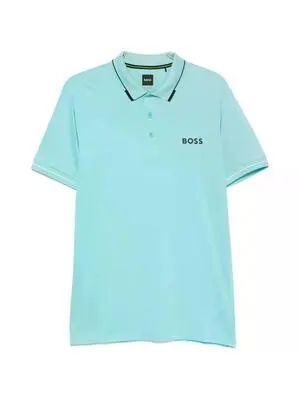 BOSS Logo-print Polo Shirt - Blue