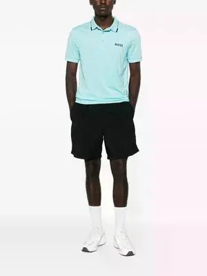 BOSS Logo-print Polo Shirt - Blue