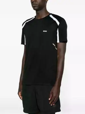 BOSS Logo-print Panelled T-shirt