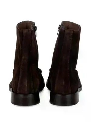 Status Ruched Suede Ankle Boots