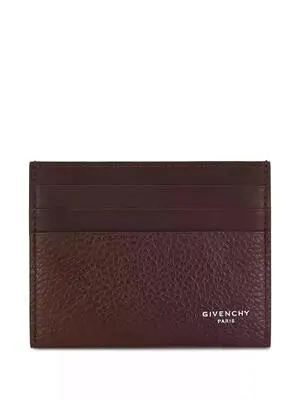 Givenchy Card Holder In Grained Leather - Brown
