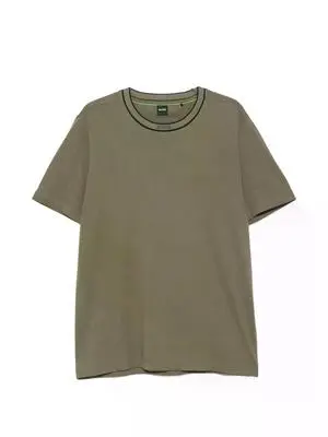 BOSS Cotton T-shirt With Logo Crew Neck - Green