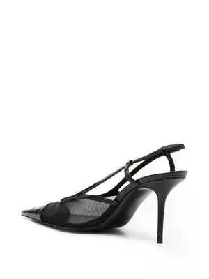 Saint Laurent Renée Slingback Pumps In Mesh