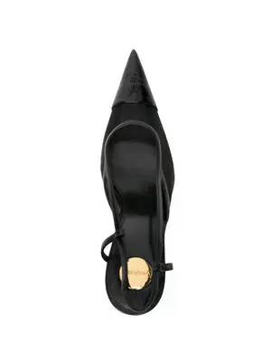 Saint Laurent Renée Slingback Pumps In Mesh