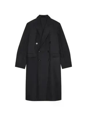 Givenchy Couture Seam Double-breasted Coat In Poplin