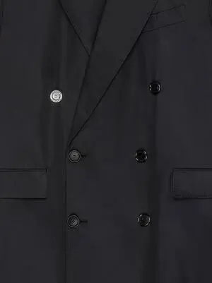 Givenchy Couture Seam Double-breasted Coat In Poplin