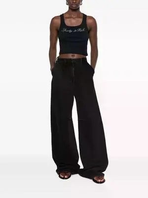 SPORTY & RICH Priscila Logo-print Ribbed Tank Top