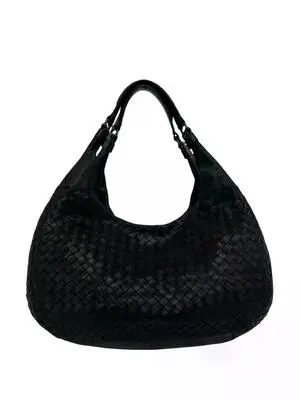 Bottega Veneta 2012-2026 Intrecciato Campana Shoulder Bag - Black