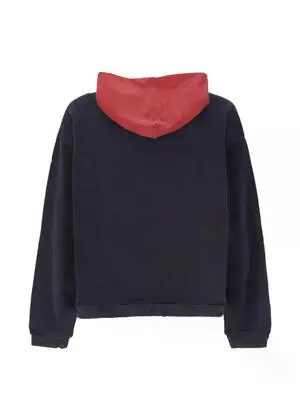 FOUND Logo Print Distressed Cotton Hoodie