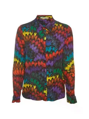 Alice + Olivia Printed Crepe Shirt