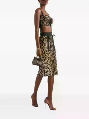 Dolce & Gabbana Leo-print Stretch Fabric Top
