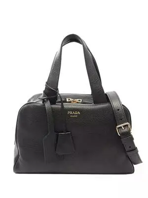 Prada 2000-2026 Vitello Daino Satchel - Black