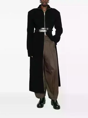 THE FRANKIE SHOP Ribbed-knit Zip-up Coat