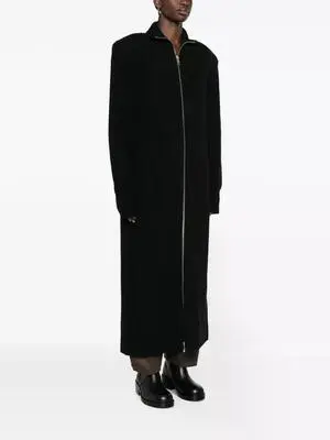 THE FRANKIE SHOP Ribbed-knit Zip-up Coat