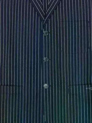 Givenchy Single-breasted Deconstructed Striped Jacket In Cotton