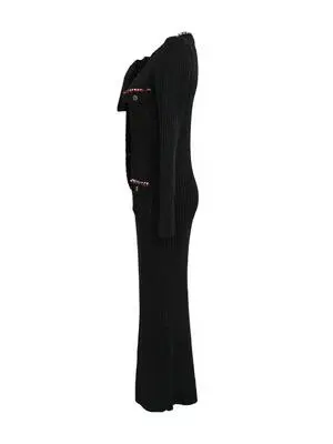 SELF-PORTRAIT Bow-detail Knit Midi Dress
