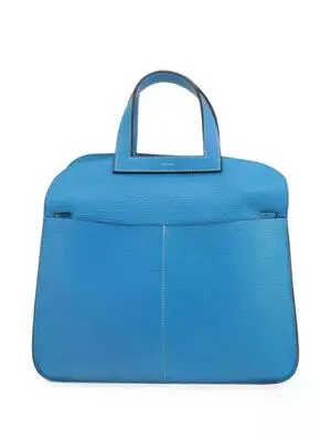 Hermès Halzan Buckled Two-way Handbag - Blue