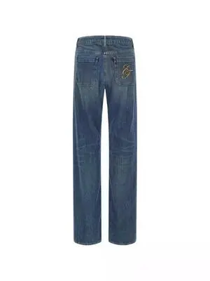 Elisabetta Franchi Logo-embroidered Patch-pocket Denim Jeans