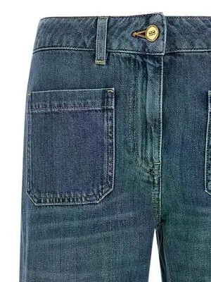 Elisabetta Franchi Logo-embroidered Patch-pocket Denim Jeans