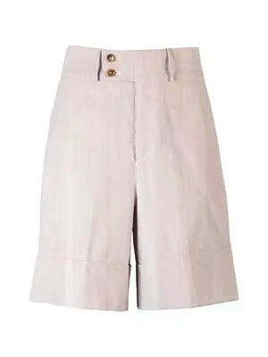 BERWICH Striped Tailored Shorts - Neutrals